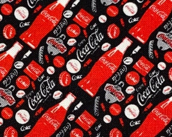 18x10 Coke Fabric 100% Cotton Fabric Remnant Coca-cola Fabric - Etsy