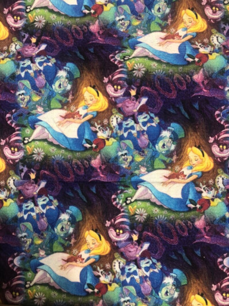 Disney Alice in Wonderland Fabric 100% Cotton Fabric Fat - Etsy