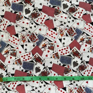Cards Fabric 100% Cotton Fabric by the Yard Deck of Cards Queen of ...
