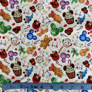 Disney Christmas Fabric 100% Cotton Fabric by the Yard Disney Micke ...