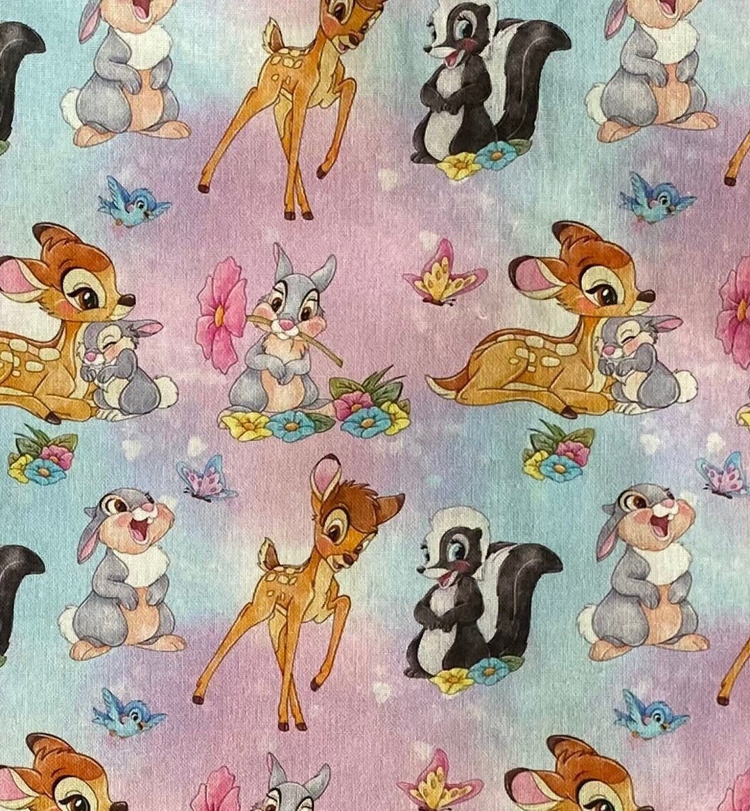 Disney Bambi Fabric 100% Cotton Fabric Fat Quarter Tumbler Cut Disney ...