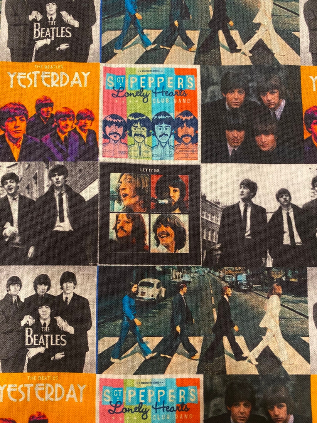 Beatles Fabric 100% Cotton Fabric by the Yard Music Group Album Covers ...