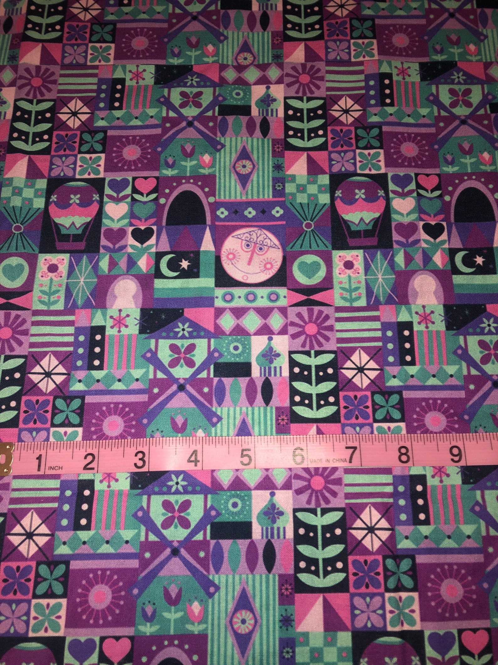 It’s a Small World 100% Cotton Fabric by the Yard Disney World ...