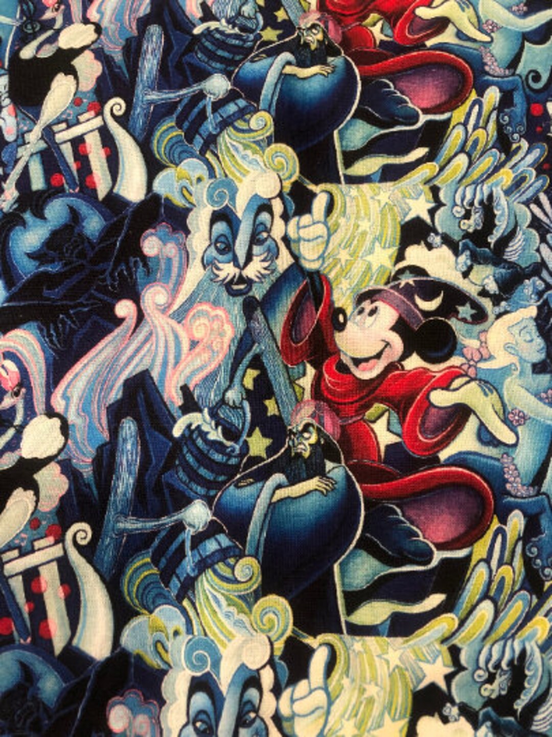 Fantasia Mickey Mouse 100% Cotton Fabric by the Yard Disney Yensid ...