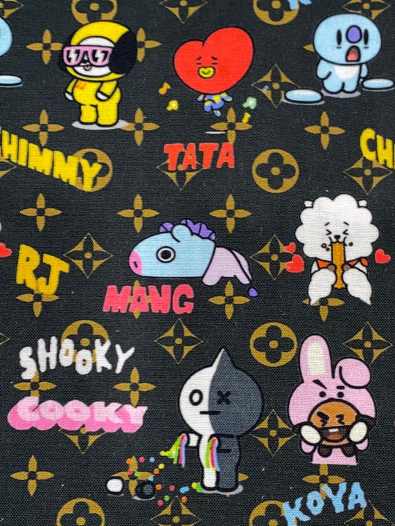 BTS Bangtan BT21 Chimmy Jimin 100% Cotton Fabric by the Yard Sewing ...