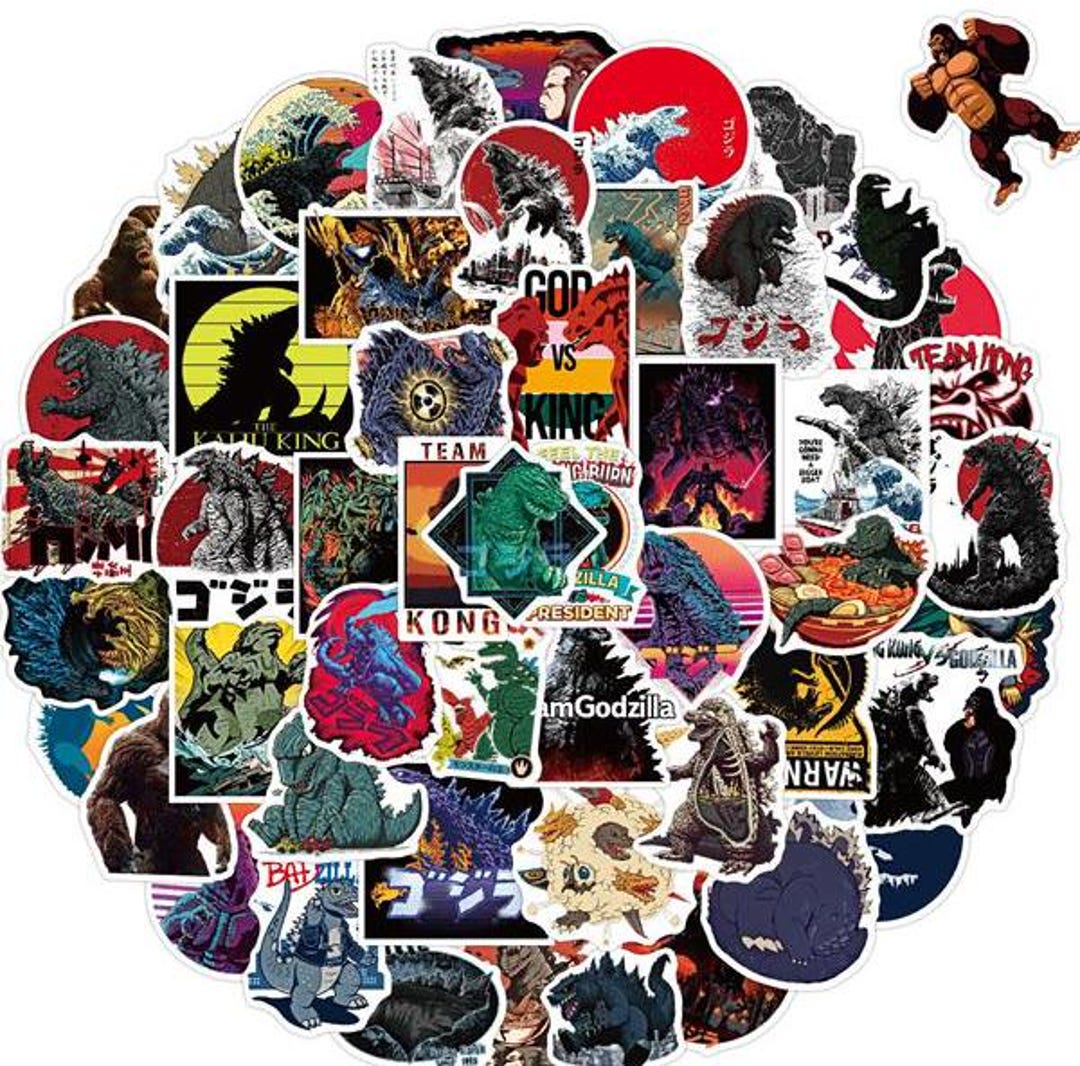 King Kong Godzilla Sticker Packs | Water Resistant | Laptop Sticker ...