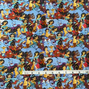 Disney Aladdin Fabric 100% Cotton Fabric Tumbler Cut Fat Quarter Disney ...