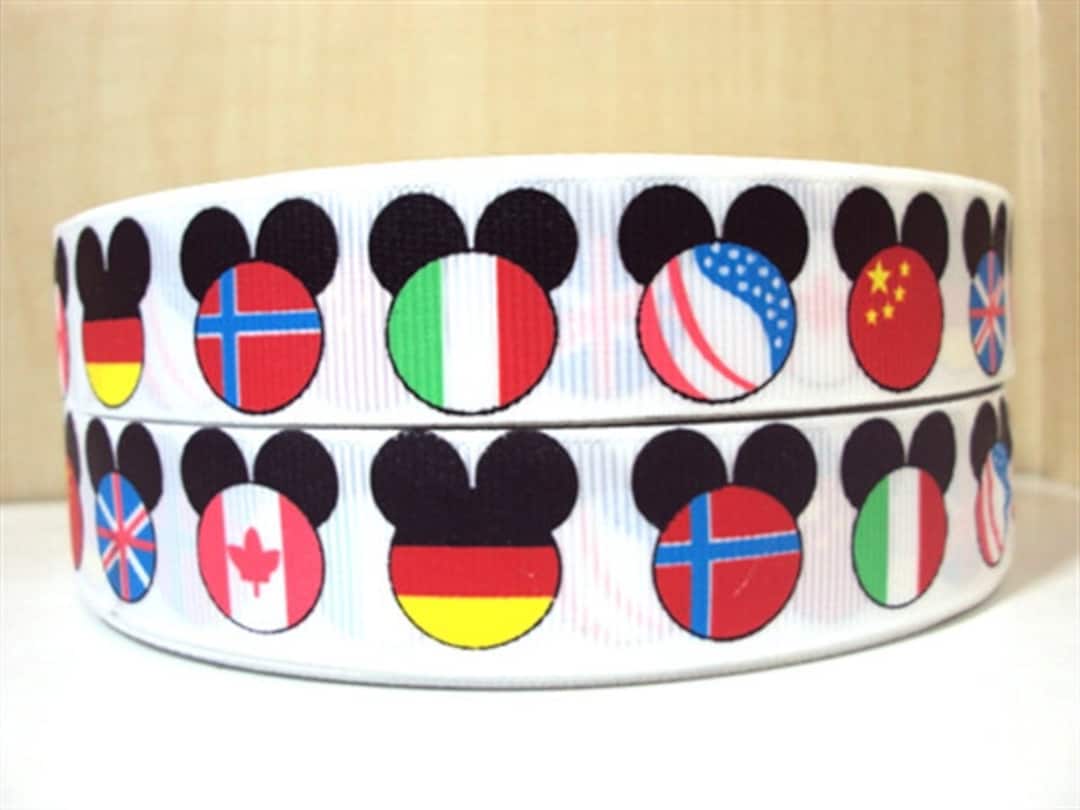 Disney Flags Ribbon 7/8 High Quality Grosgrain Ribbon by the Yard ...