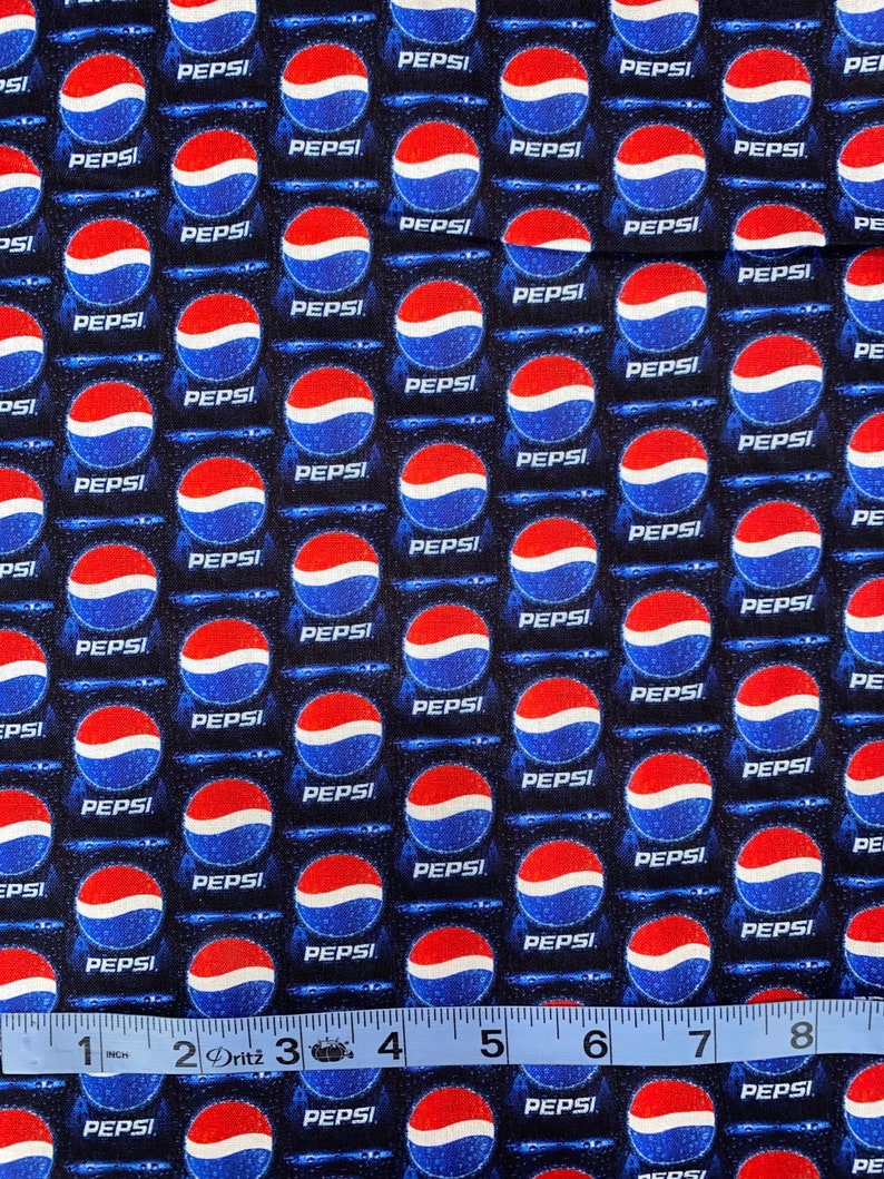 Pepsi Fabric 100% Cotton Fabric Fat Quarter Tumbler Cut Pepsi Cola ...