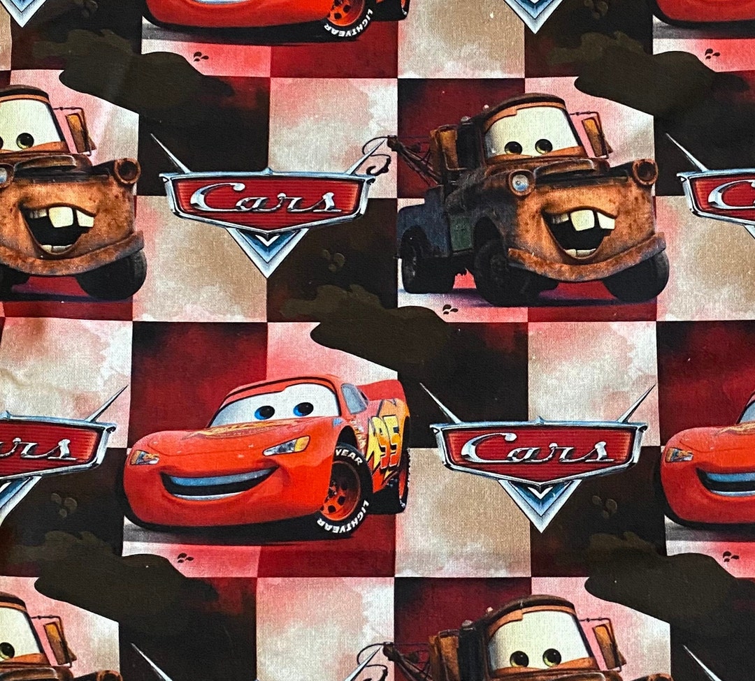 Disney Cars Fabric 100% Cotton Fabric Fat Quarter Tumbler Cut Cars Land ...