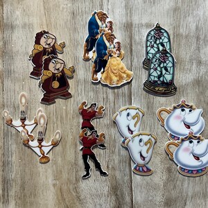Complete SET Disney Beauty and the Beast Flat Back Planar Resin | Belle ...