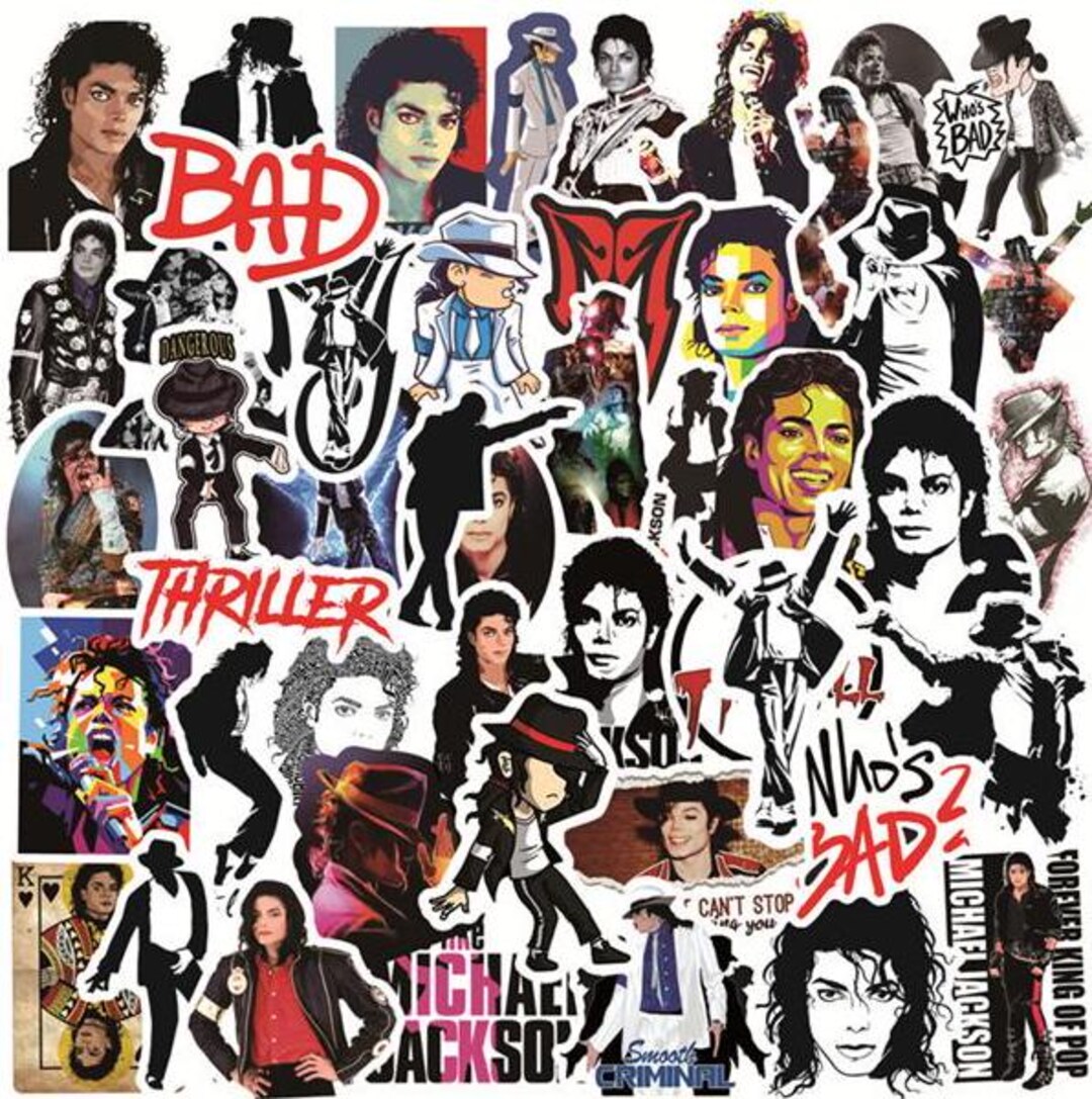 Michael Jackson Sticker Packs Water Resistant Laptop Sticker Water ...