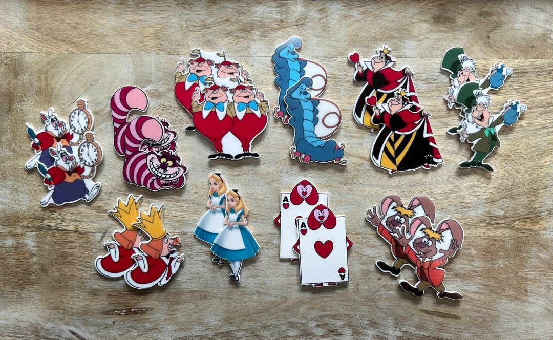 Complete Set of Disney Alice in Wonderland Planar Resin Flat Backs ...