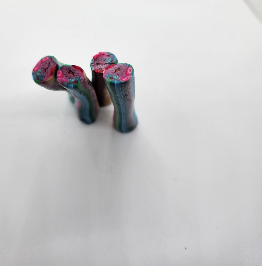 Multi Colored Flower Folk Art Cane , Tiny Cane . Float Pen Art - Etsy