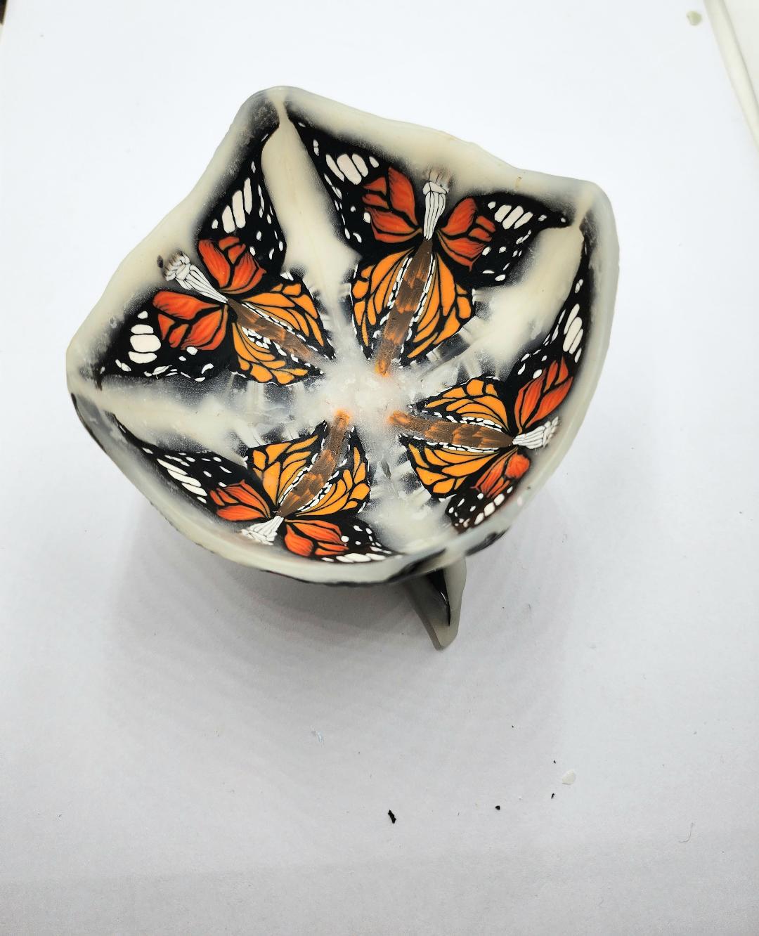 Monarch Butterfly Bowl, Bowl, Polymer Clay Trinket Bowl, Handmade Bowl ...