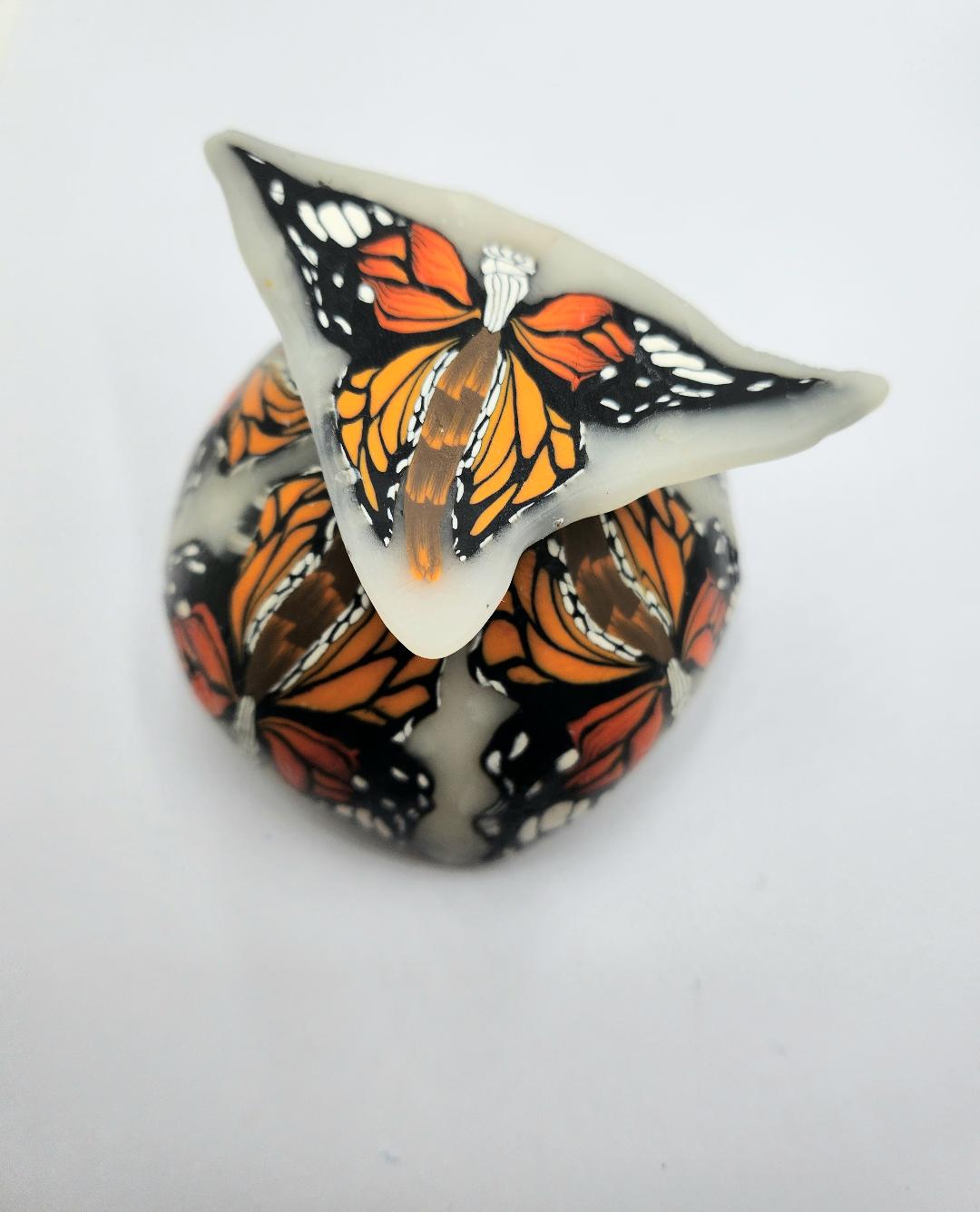 Monarch Butterfly Bowl, Bowl, Polymer Clay Trinket Bowl, Handmade Bowl ...