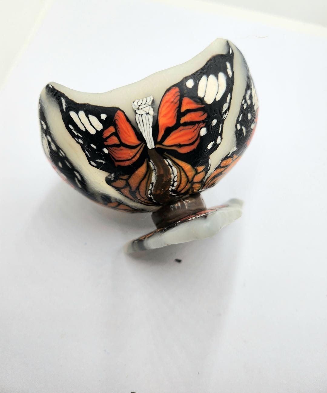 Monarch Butterfly Bowl, Bowl, Polymer Clay Trinket Bowl, Handmade Bowl ...
