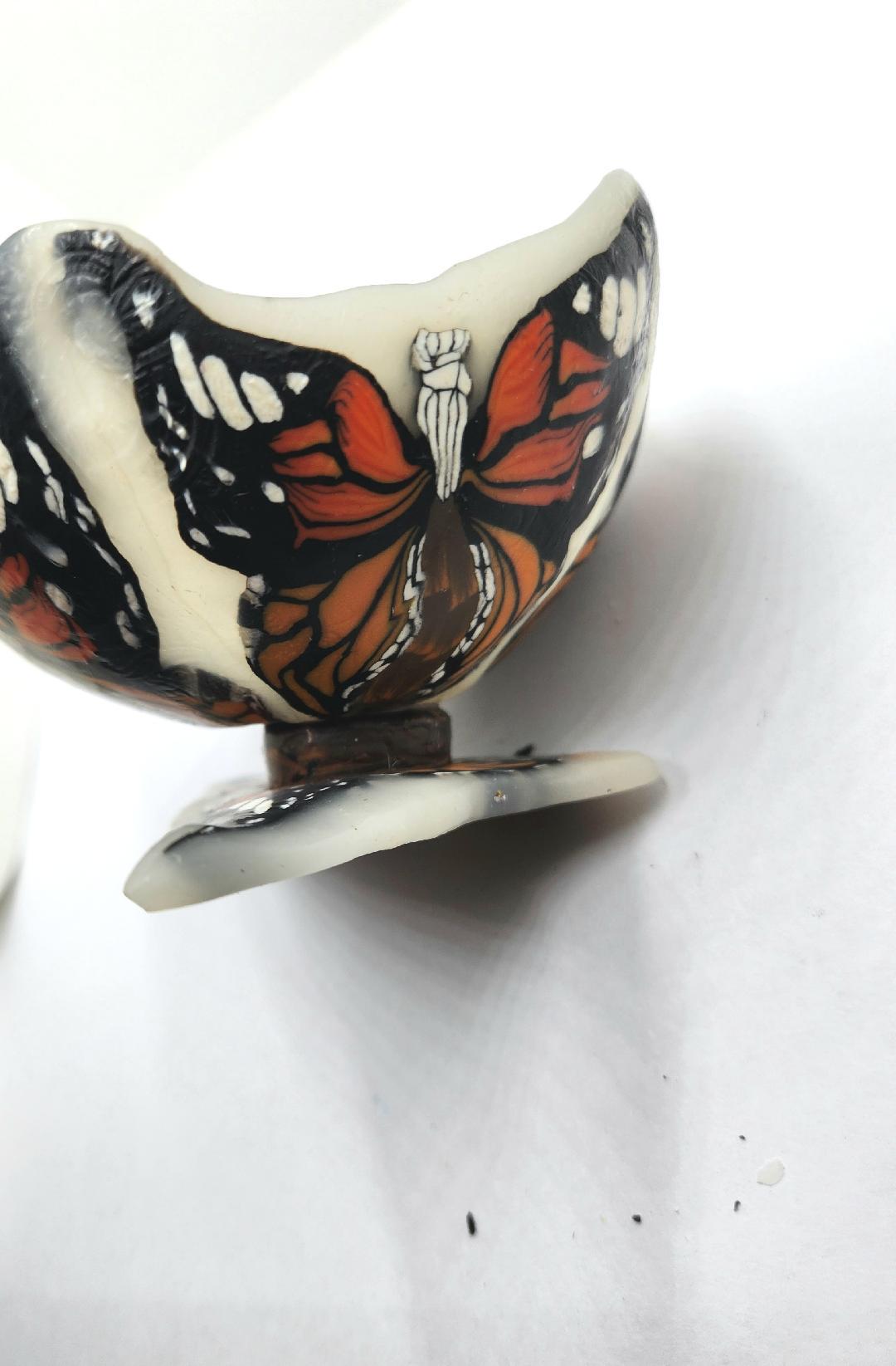 Monarch Butterfly Bowl, Bowl, Polymer Clay Trinket Bowl, Handmade Bowl ...