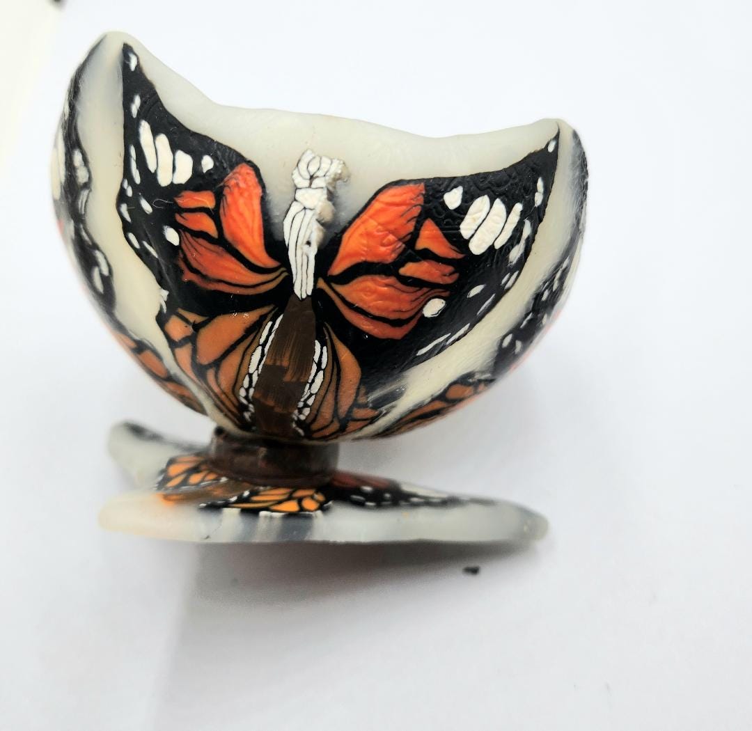 Monarch Butterfly Bowl, Bowl, Polymer Clay Trinket Bowl, Handmade Bowl ...