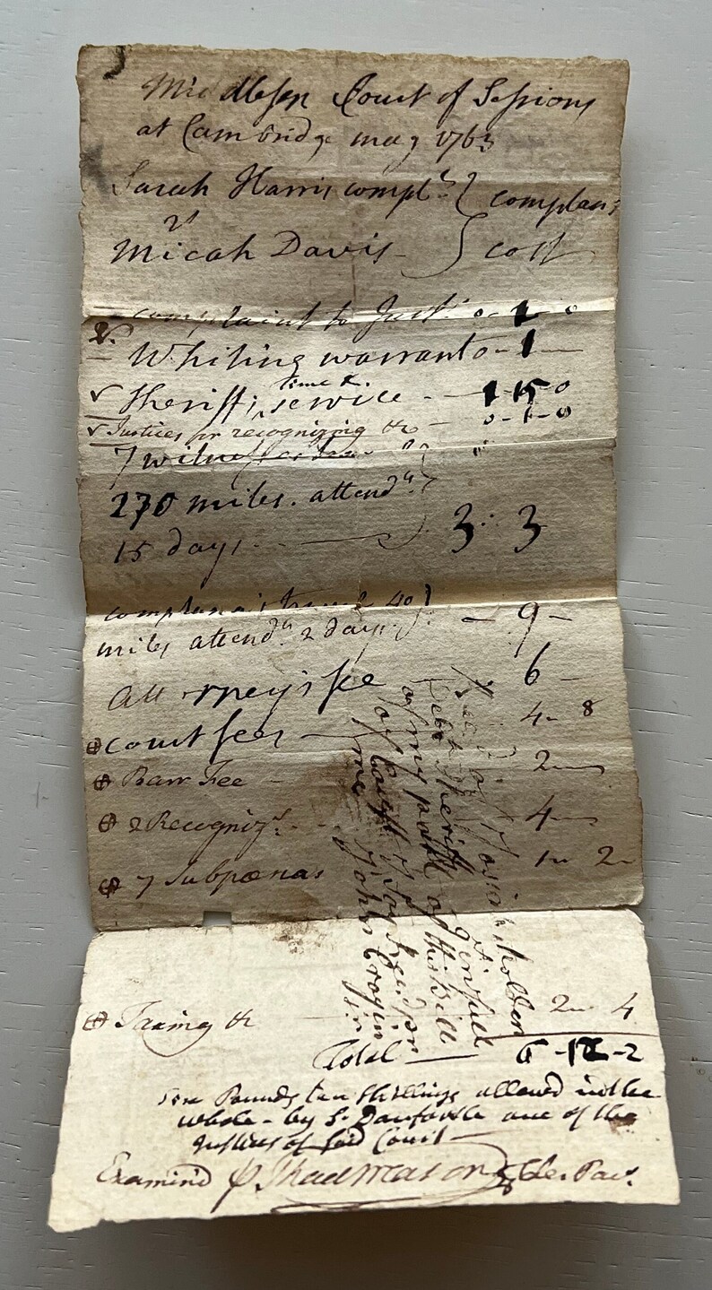 RARE 1700's Vintage Legal Document on Parchment With Transcript and ...