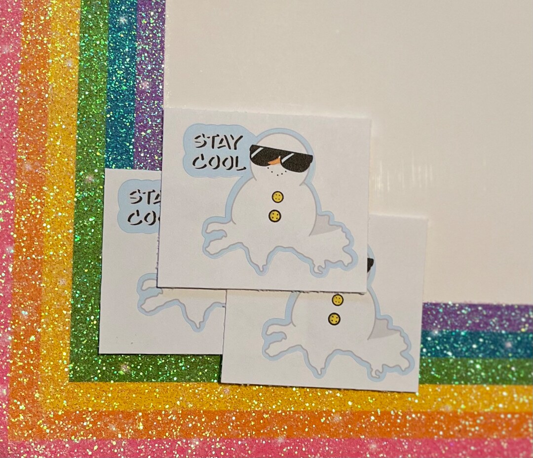 Stay Cool Snowman Sticker - Etsy