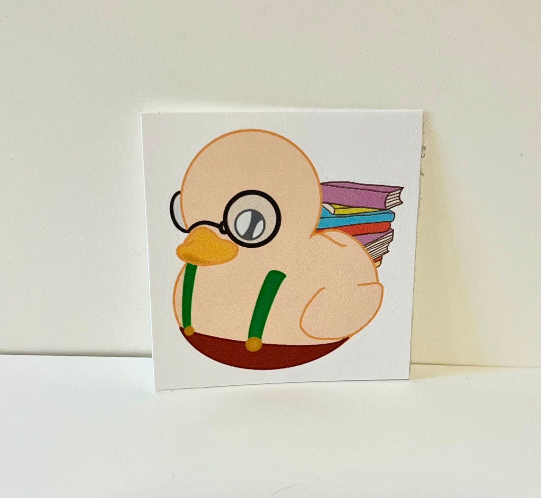 Nerdy Rubber Duck Sticker - Etsy