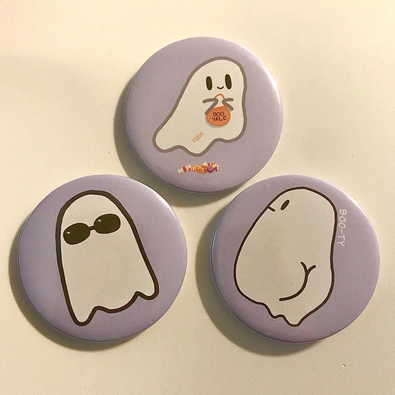 Spooky Ghost Buttons - Etsy