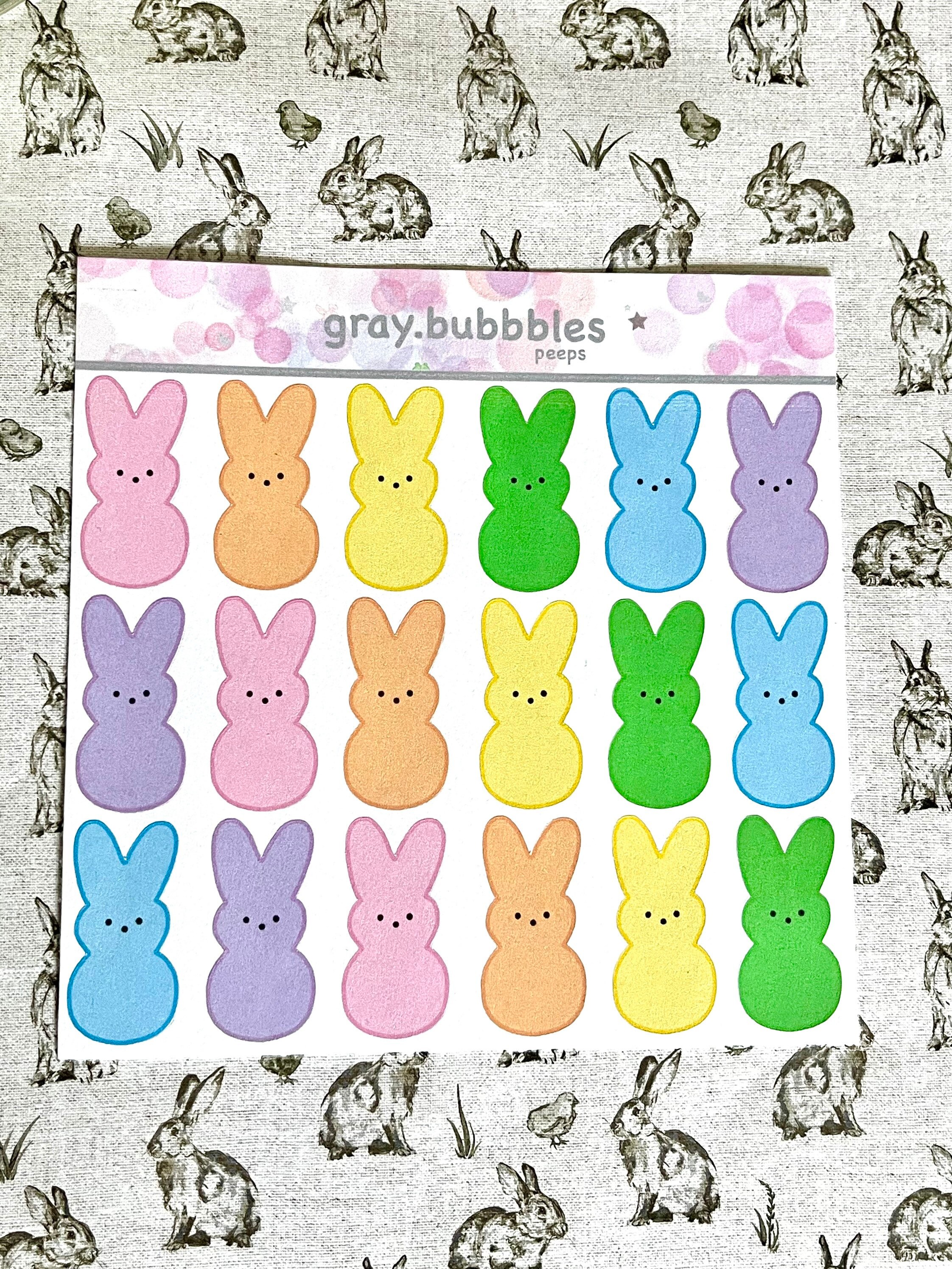 Peeps Sticker Sheet - Etsy