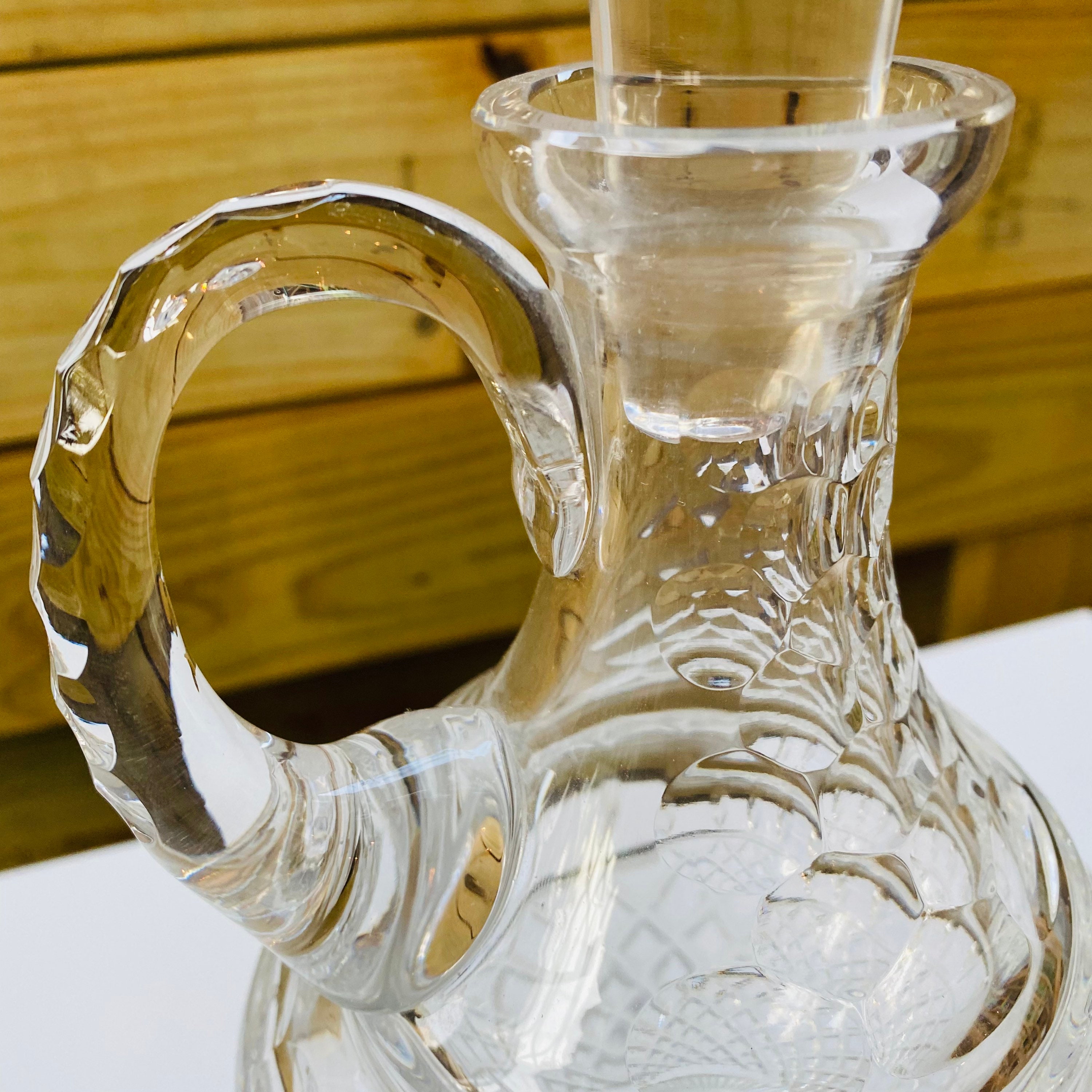 Vintage Glass Wine Decanter - Etsy