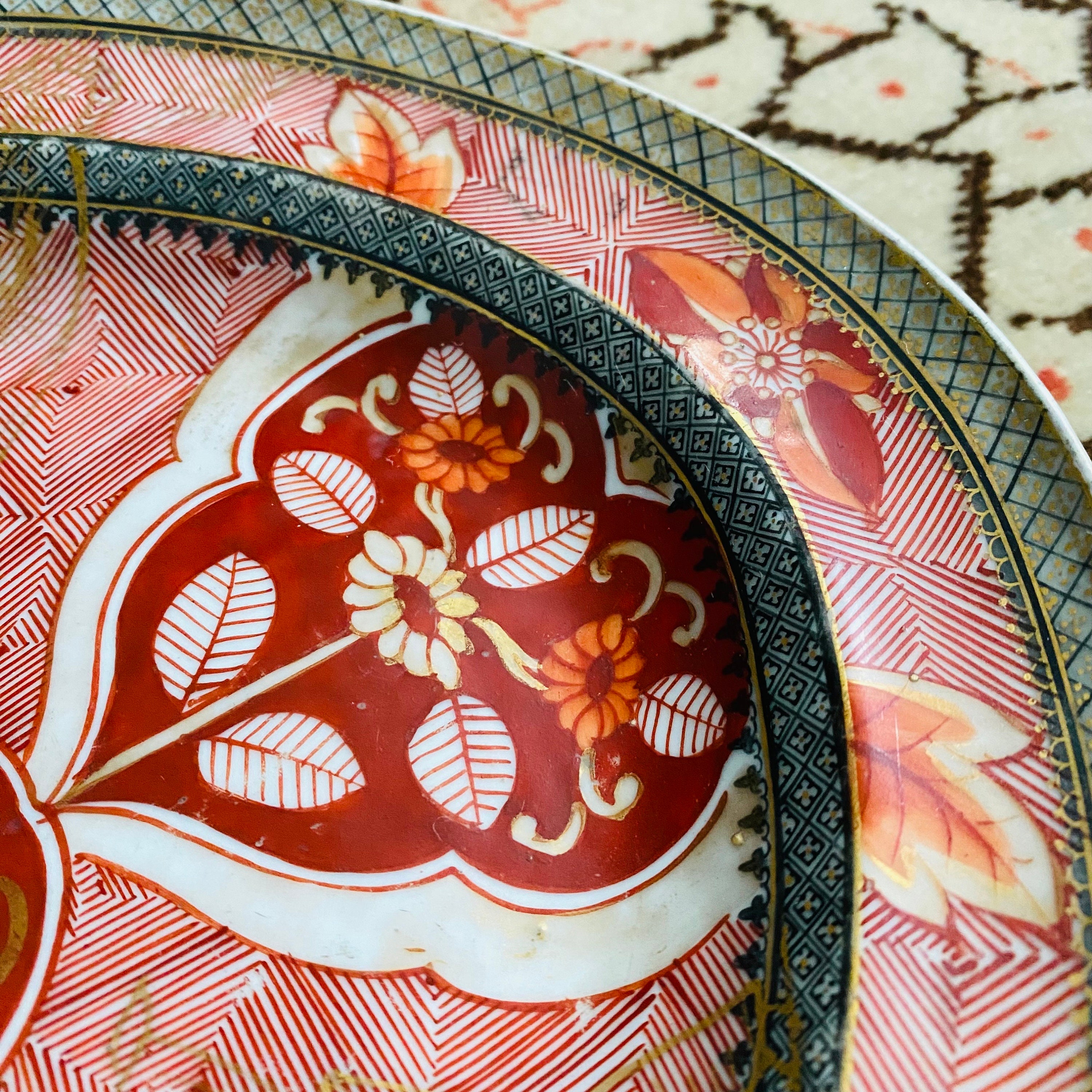 Antique Japanese Porcelain Oval Platter - Etsy