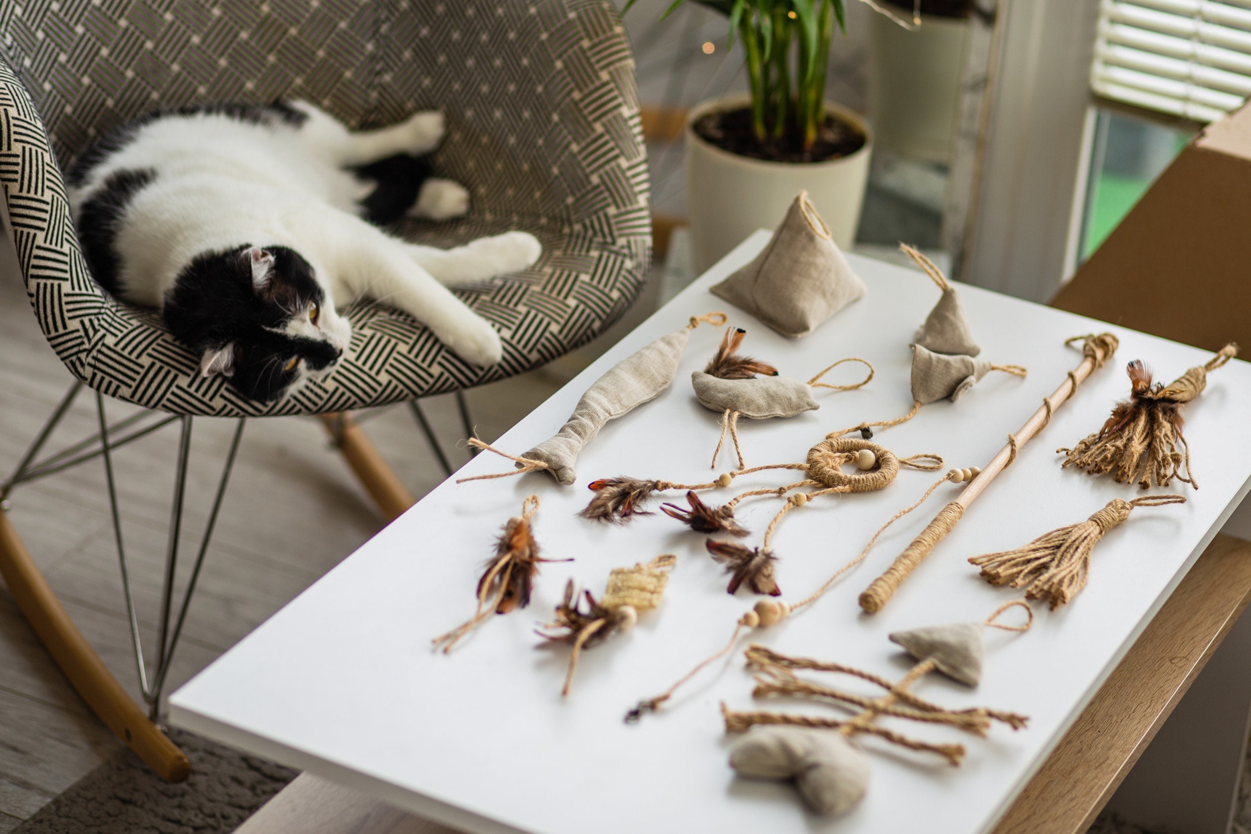 Cat Toy Long String Kick Stick Cat Toy Cat Toy Wand Cat - Etsy