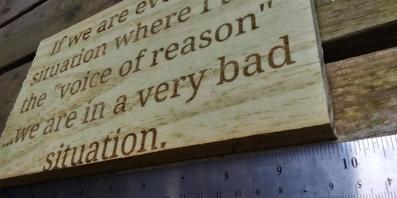 A very bad situation funny sign laser engraved on treated | Etsy