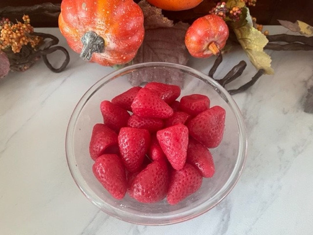 Whole Strawberry Wax Embeds - Etsy