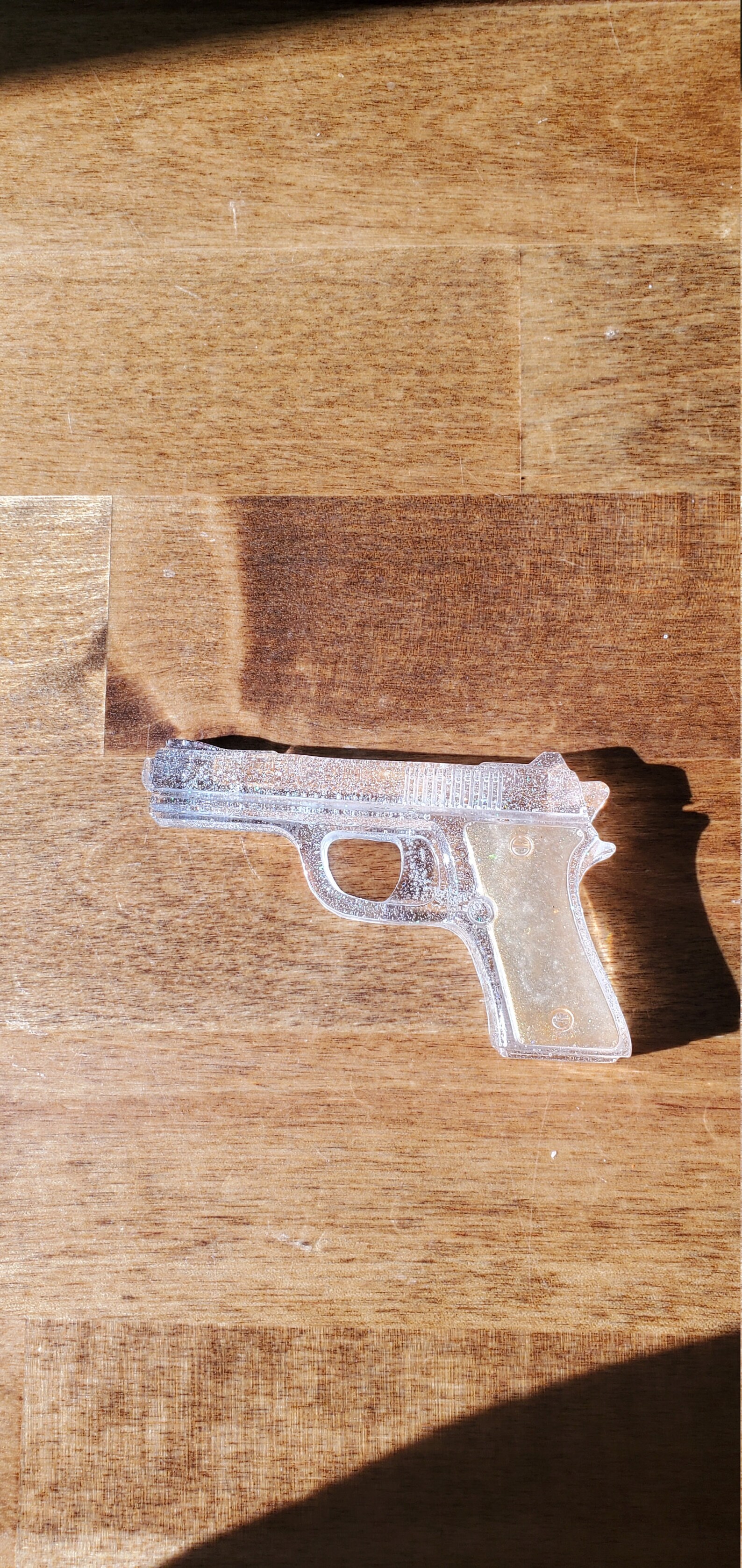 Clear Resin Gun With Gold Handle | Etsy