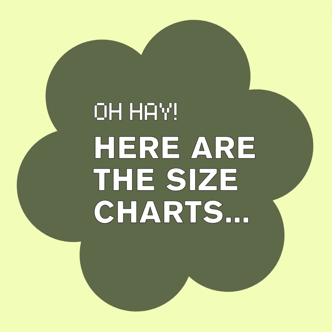 Hay Here's the Size Charts : - Etsy