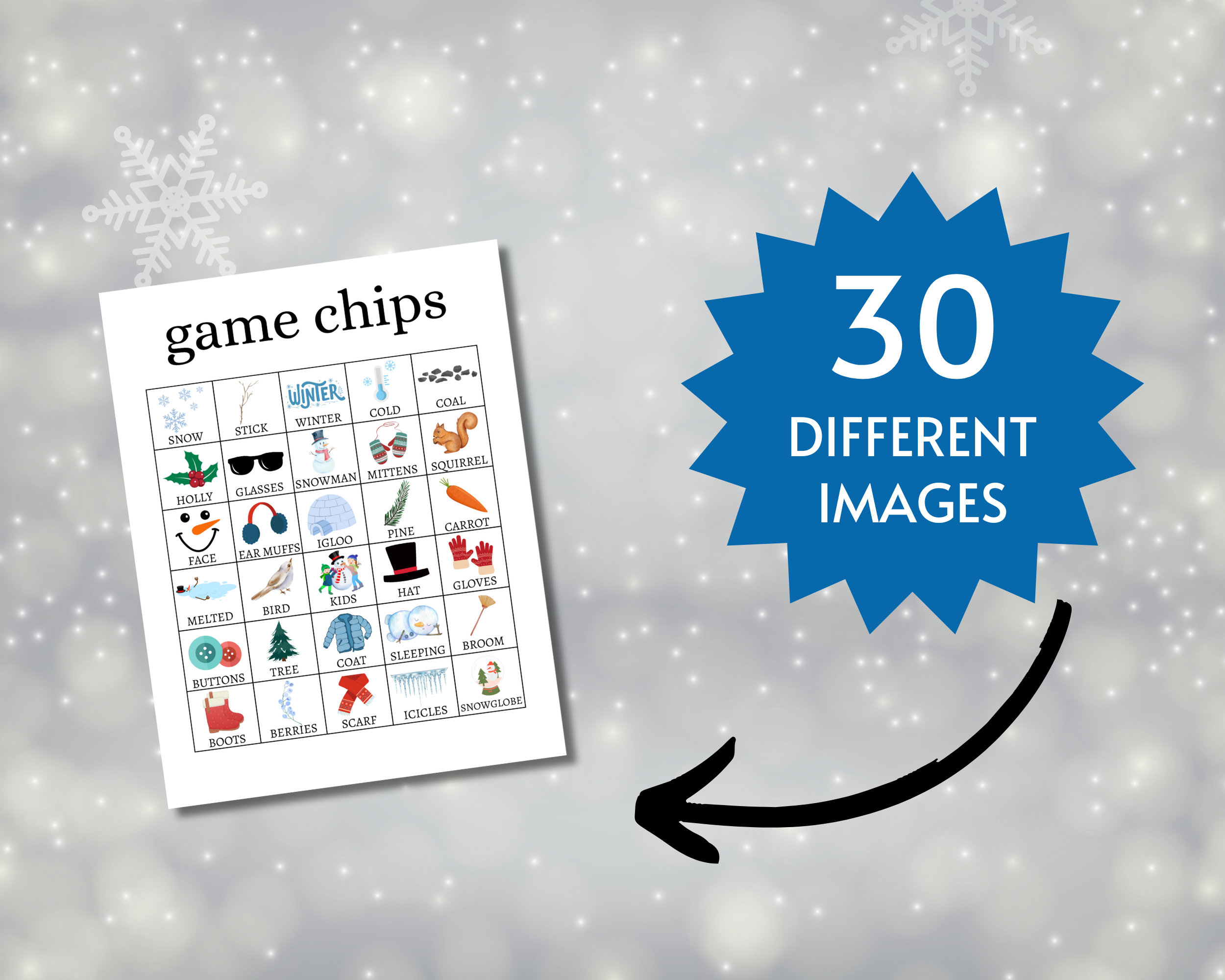 Snowman Bingo Cards, Printable Winter Party Game, Group Christmas ...