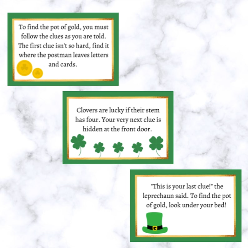 St. Patrick's Day Scavenger Hunt for Kids, Printable Leprechaun ...