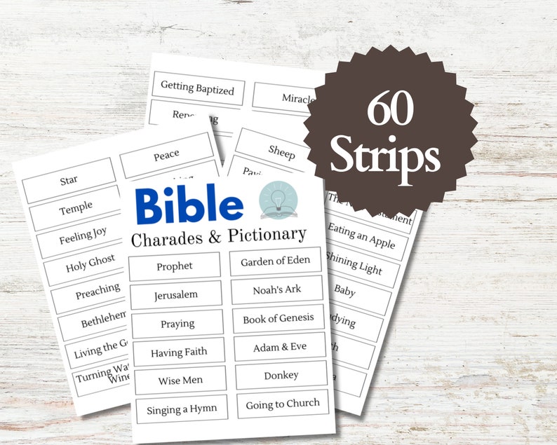 Bible Games Bundle, Printable Bible-themed Activity Party Games for ...
