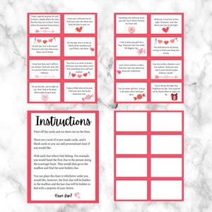 Valentine's Day Couples Scavenger Hunt, Printable Romantic Treasure ...