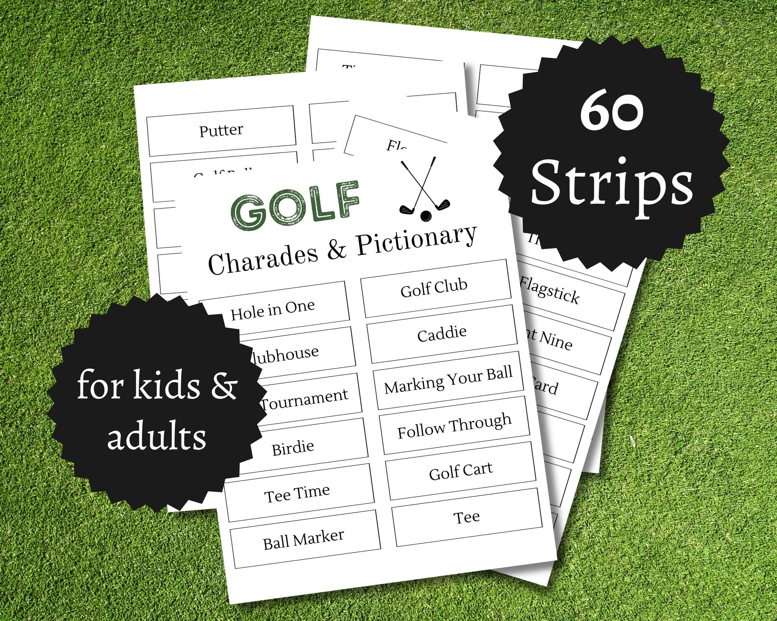 Golf Party Game, Printable Golf Charades Activity, Golfing-themed ...