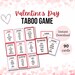 Valentine's Day Taboo Game, Printable Valentine's Party Game for Kids ...
