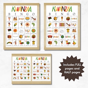 Kwanzaa Bingo Cards, Printable Kwanzaa Party Game for Kids, Teens, and ...