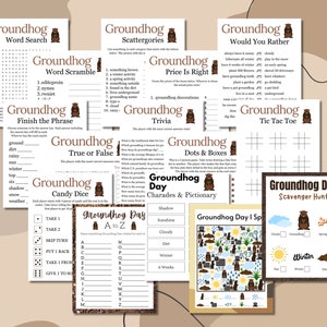 Groundhog Day Games, Printable Groundhog Day Activities for Kids and ...