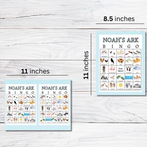 Noah's Ark Bingo Cards, Bible Stories Party Game for Kids, Teens, and ...