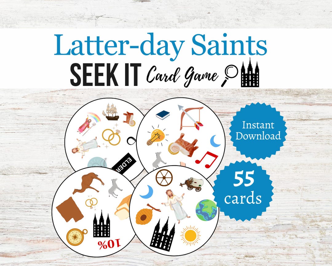 LDS Seek It Game, Printable Latter-day Saints Activity for Kids and ...