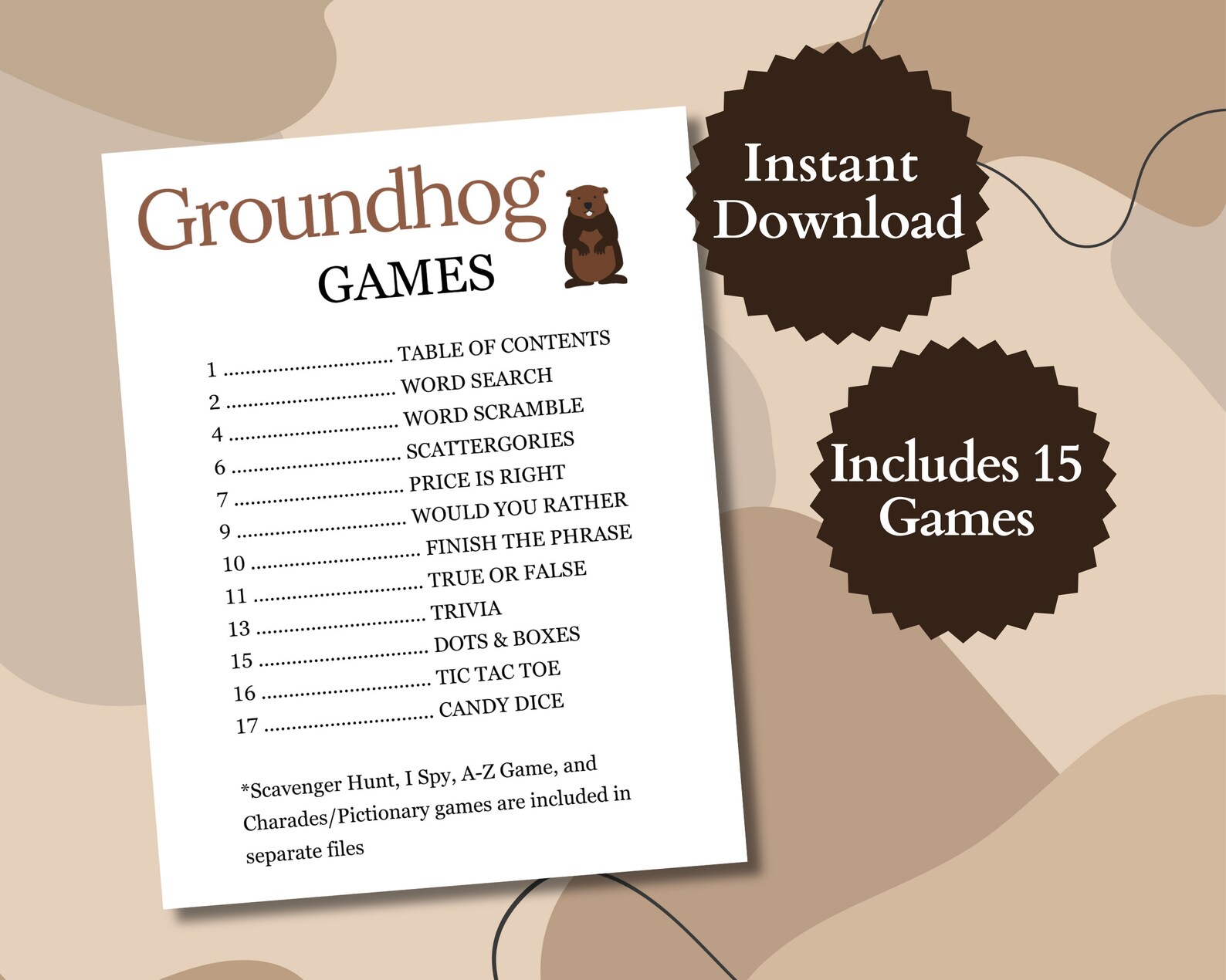 Groundhog Day Games, Printable Groundhog Day Activities for Kids and ...