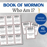 LDS Charades, Printable LDS Pictionary Cards, Latter Day Saint Party ...