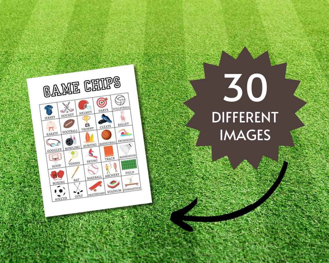 Sports Bingo Cards, Printable Athlete Party Game for Kids, Teens, and ...