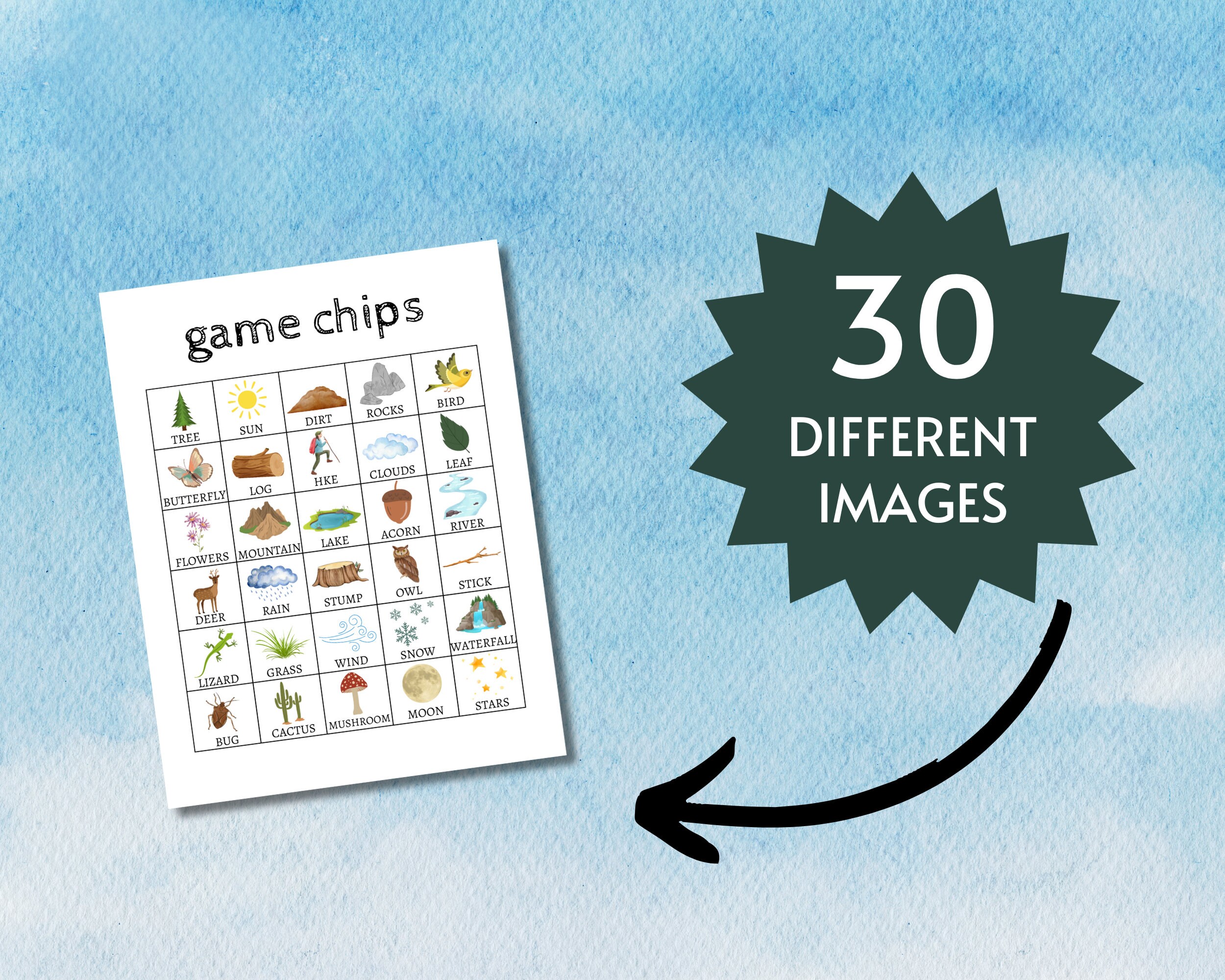 Nature Bingo Cards, Printable Outdoor Activity, Camping Game for Kids ...