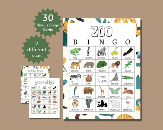 Free Printable Zoo Bingo Cards Bingo Craft Ideas | Craft Guides